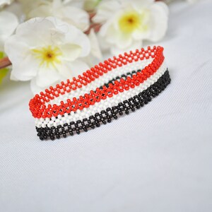 Iraq Beaded Flag Bracelet/iraqi Beaded Flag Bracelet With Name/iraq ...