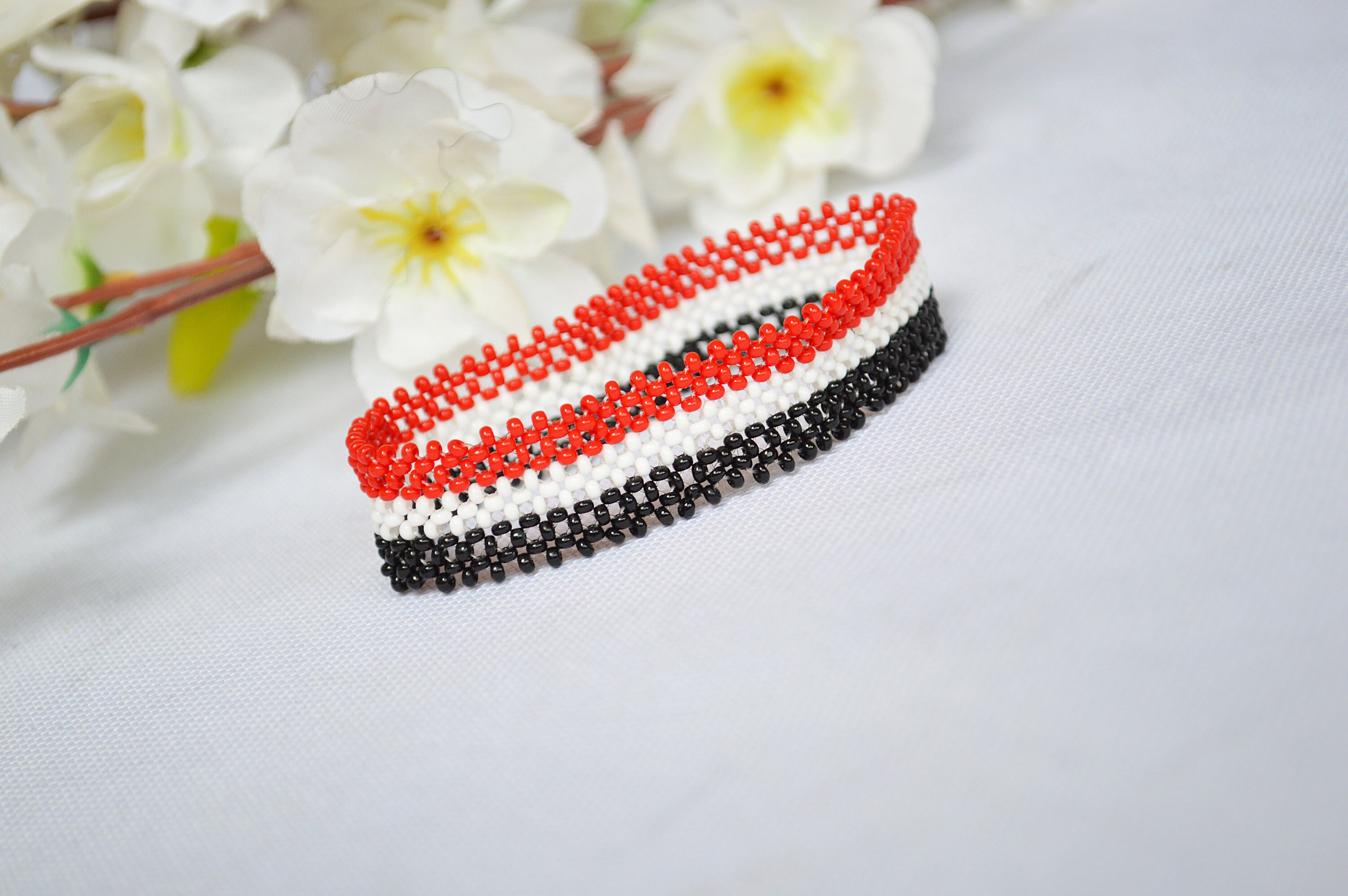 Iraq Beaded Flag Bracelet/iraqi Beaded Flag Bracelet With Name/iraq ...