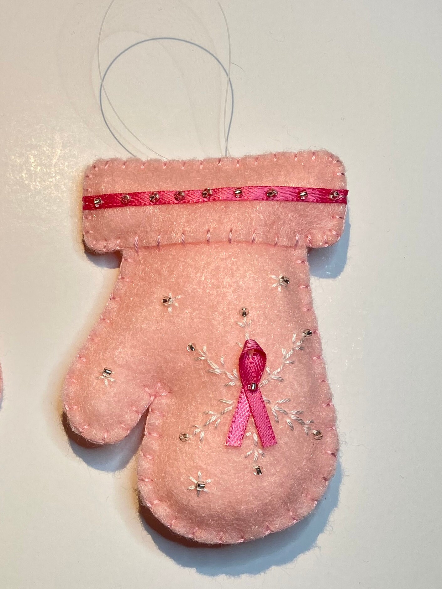 Pink Mitten Breast Cancer Awareness Ornaments - Etsy