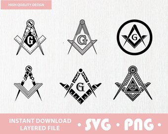 Home & Hobby Set Masonic Symbols Svg,Mason svg,Freemasonry sign svg ...