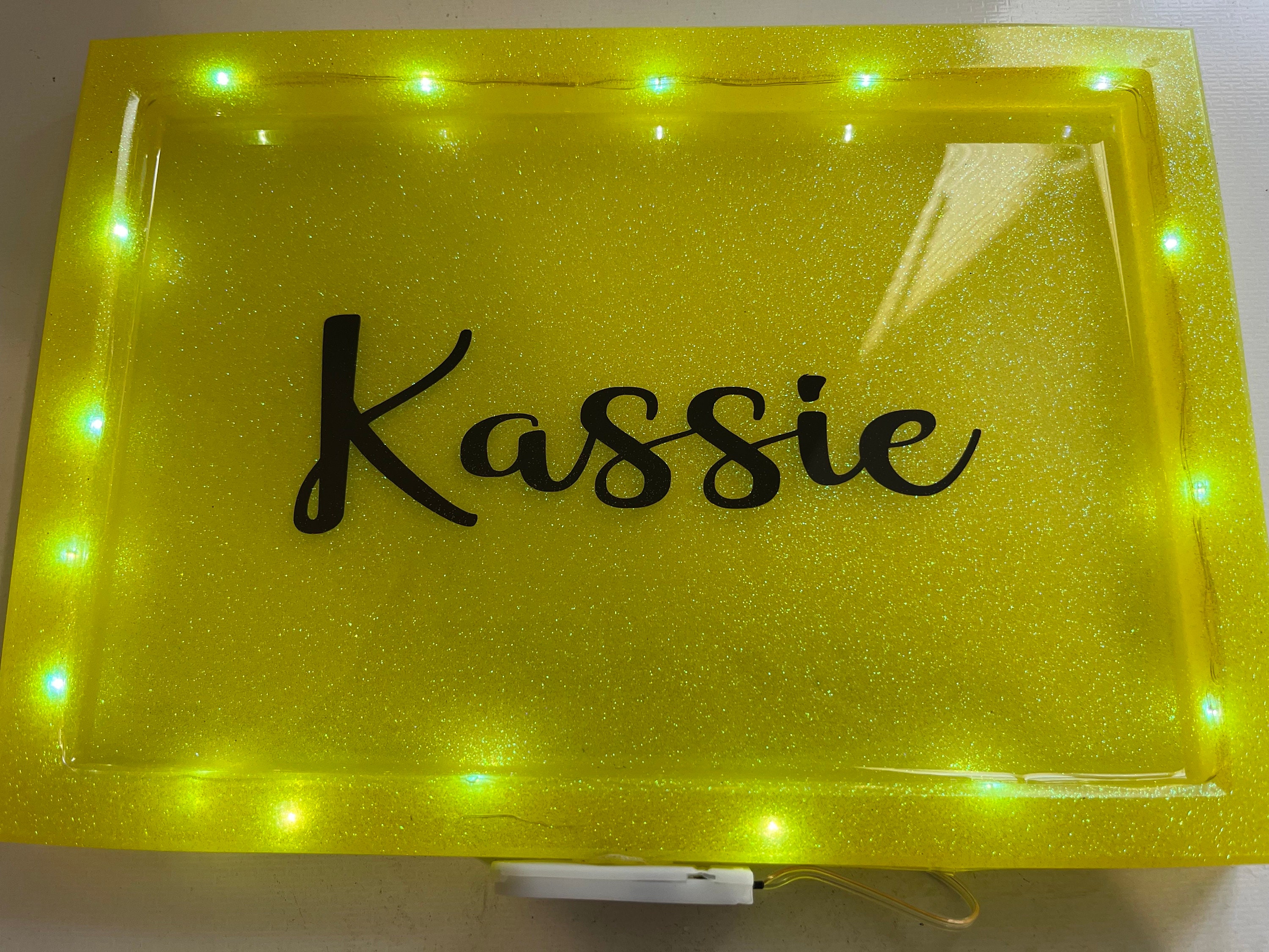 Name Rolling Tray With Lights - Etsy