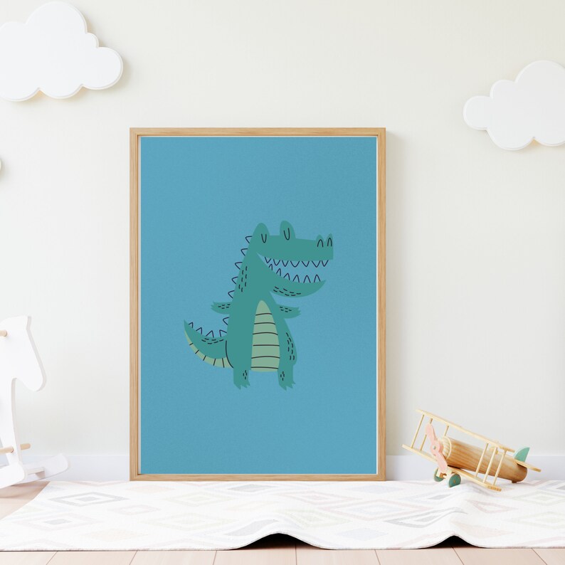 Printable Animal Cartoon Wall Art Kids Bedroom Zoo Art - Etsy