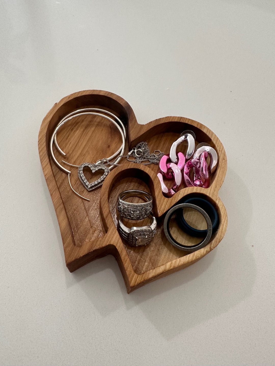 Double Heart Catch All Tray CNC File - Etsy