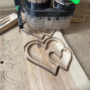 Double Heart Catch All Tray CNC File - Etsy