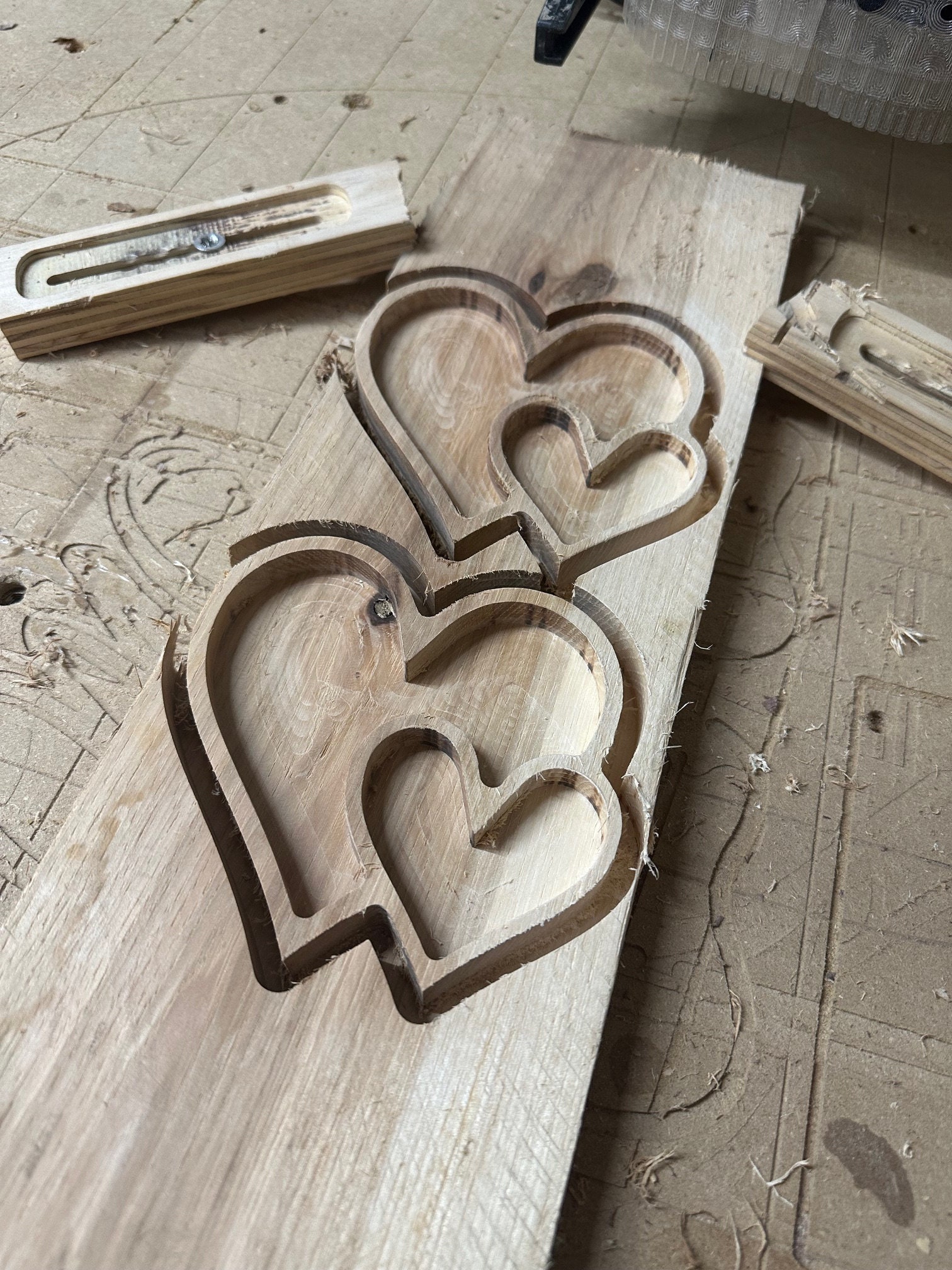 Double Heart Catch All Tray CNC File - Etsy