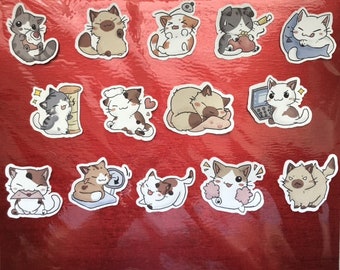 Chibi Cat Stickers - Etsy