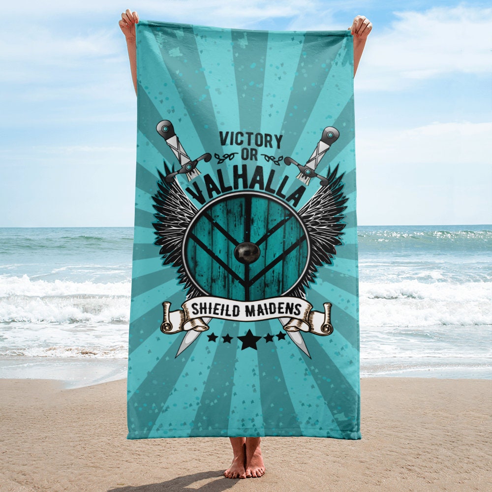 Shield Maiden Beach Towel - Lagertha Towel - Lagertha Lothbrok - Viking ...