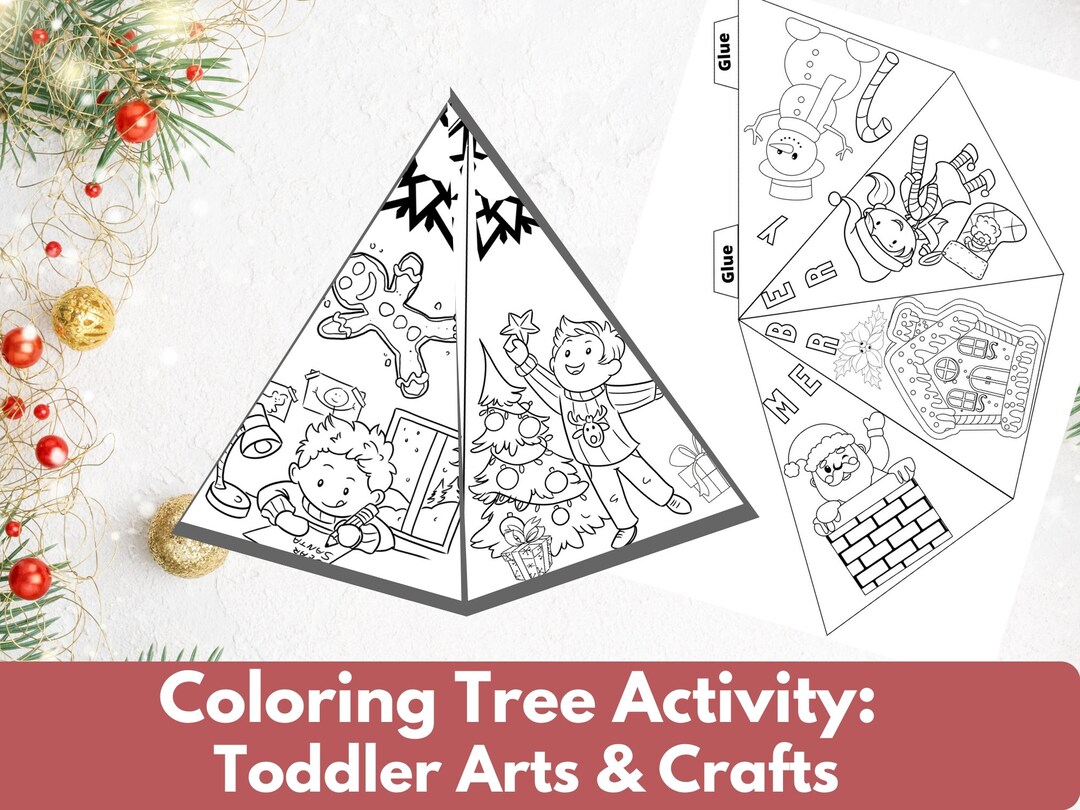 Coloring Christmas Tree Printable, Christmas Tree Activity Kids ...