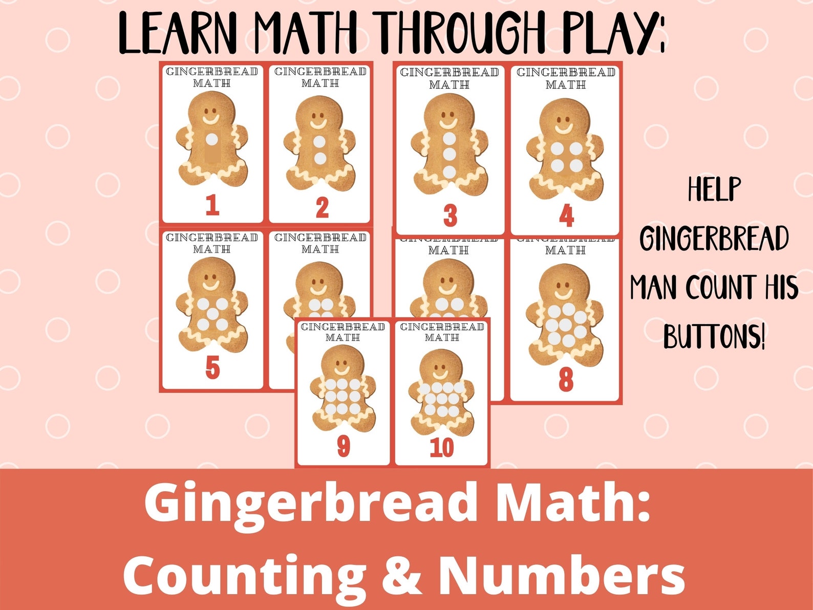 PRINTABLE Preschool Math Counting Game Preschool Math | Etsy