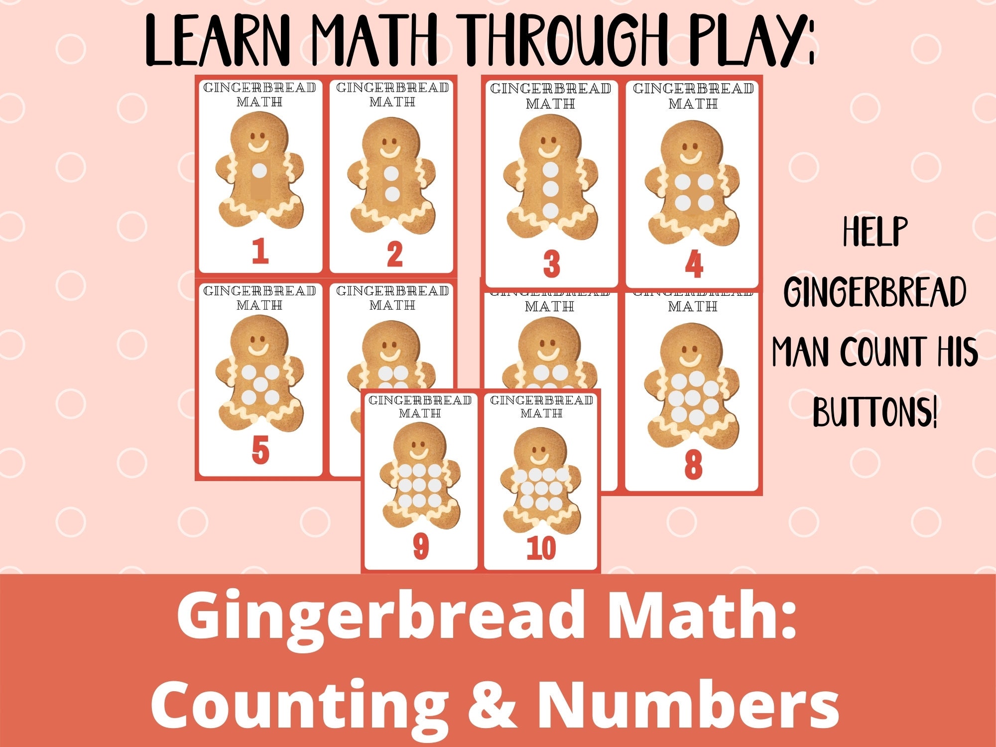 PRINTABLE Preschool Math Counting Game Preschool Math | Etsy