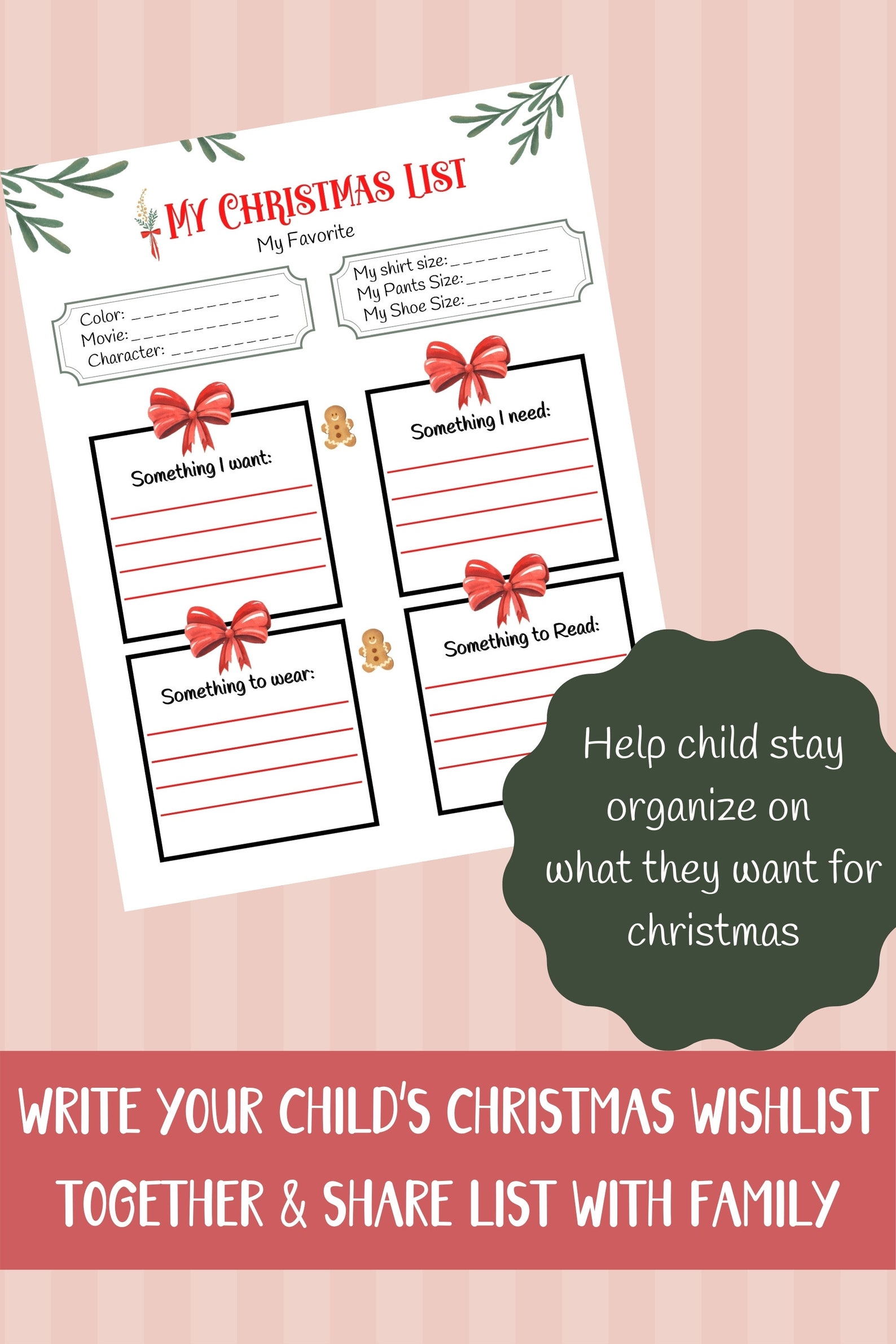 LETTER TO SANTA Bundle Printable, Letter From Santa, Christmas List Kit ...