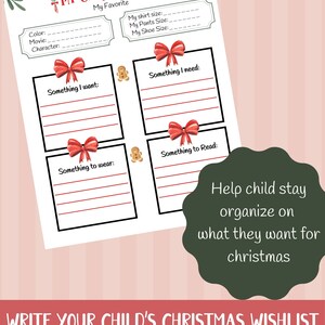 LETTER TO SANTA Bundle Printable, Letter From Santa, Christmas List Kit ...