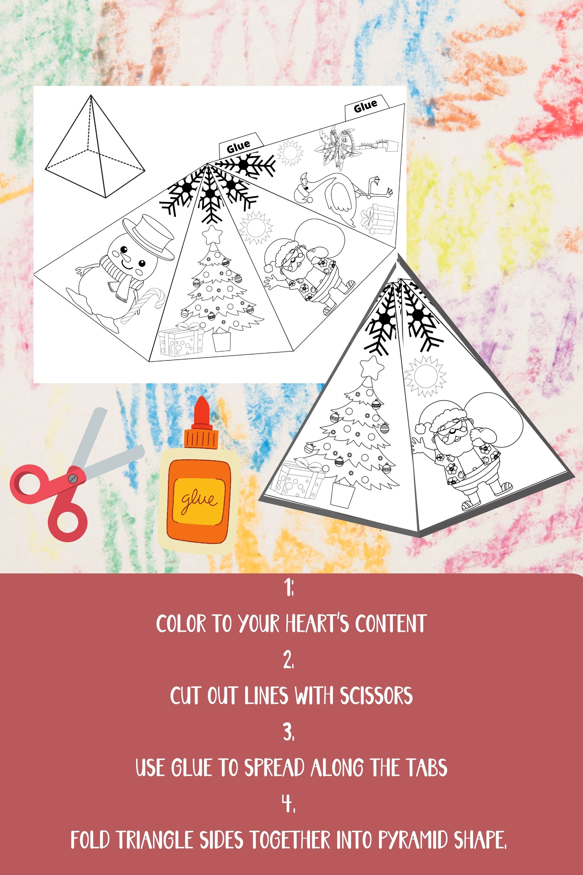 Coloring Christmas Tree Printable, Christmas Tree Activity Kids ...