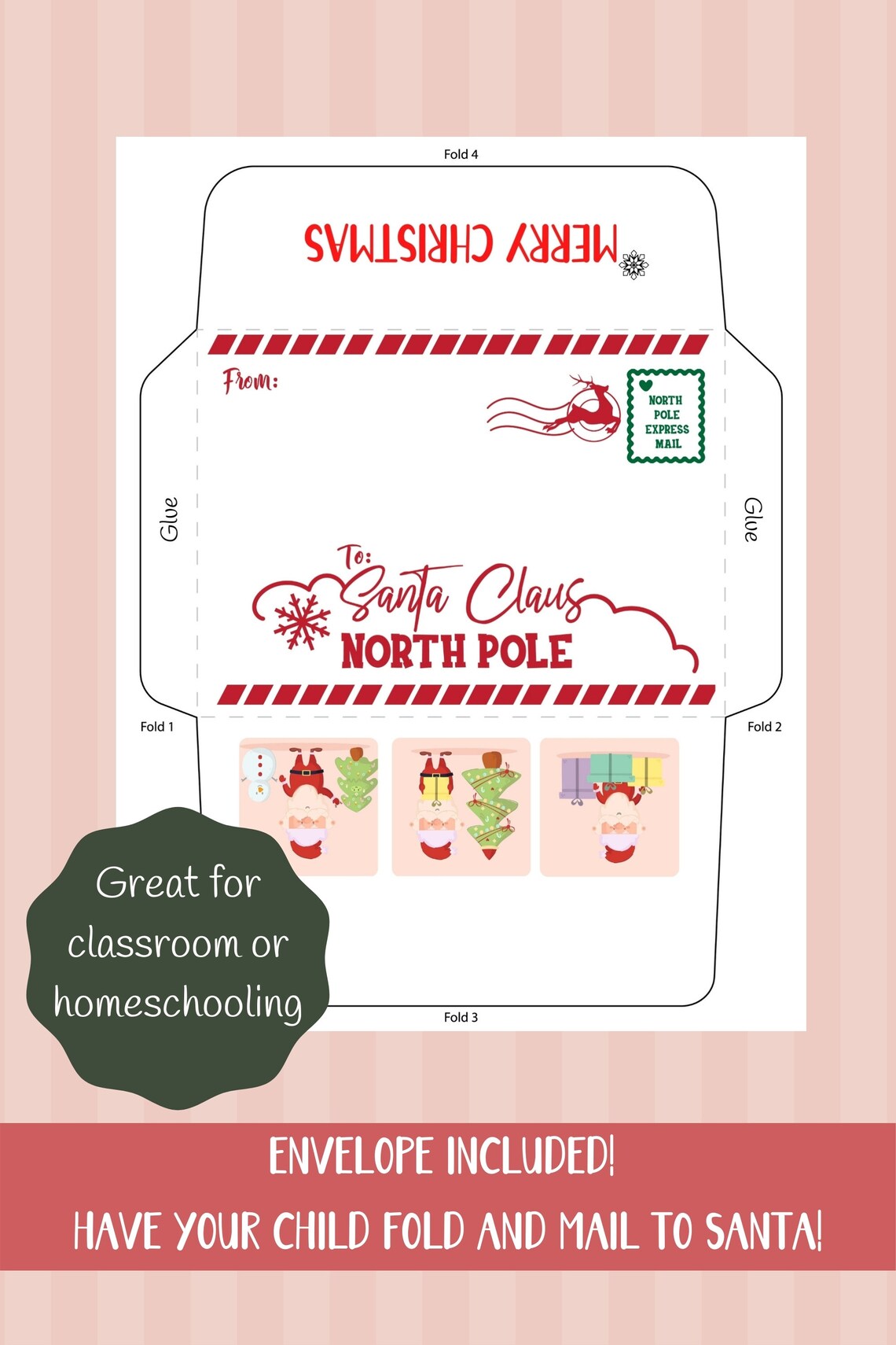 LETTER TO SANTA Bundle Printable, Letter From Santa, Christmas List Kit ...