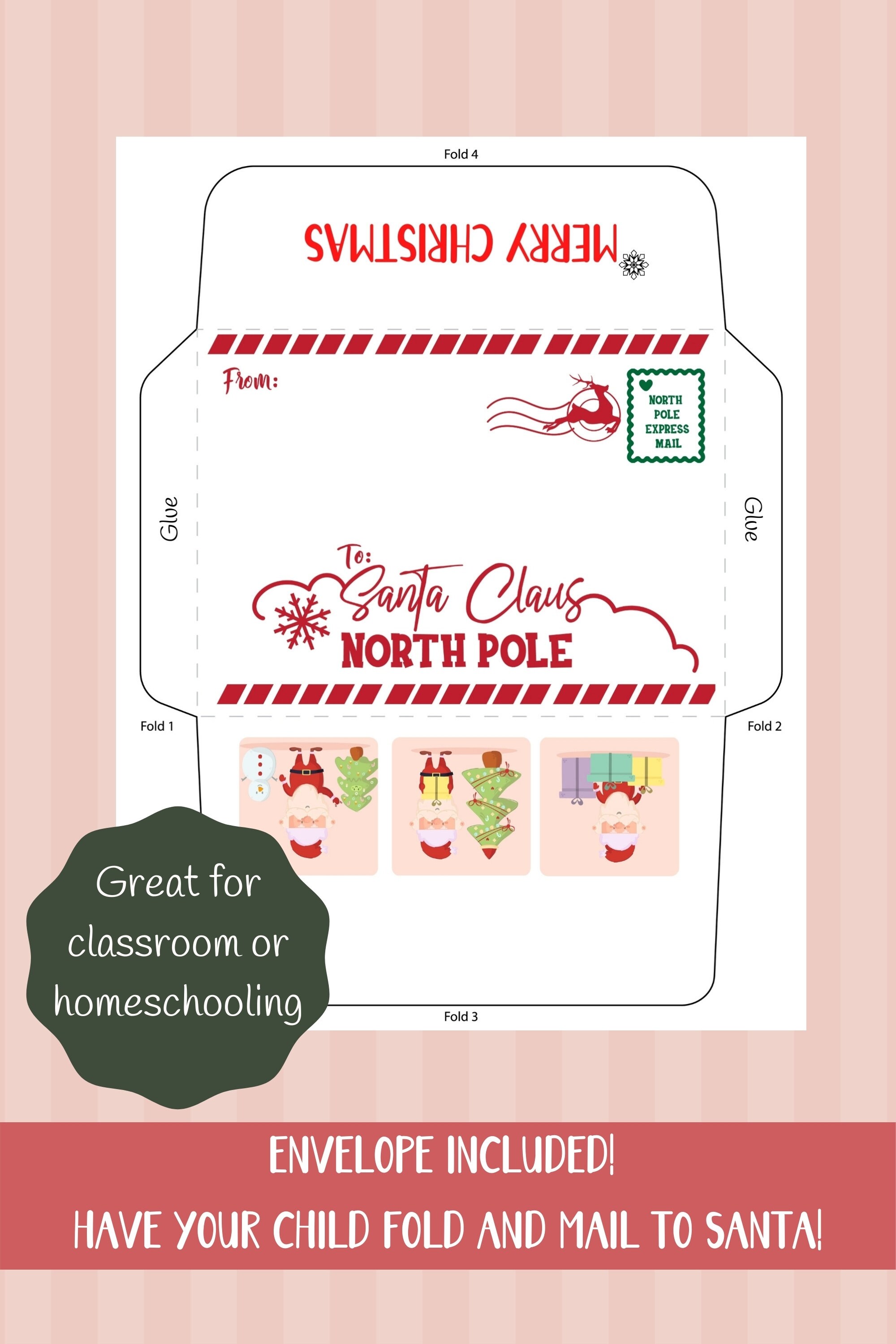 LETTER TO SANTA Bundle Printable, Letter From Santa, Christmas List Kit ...