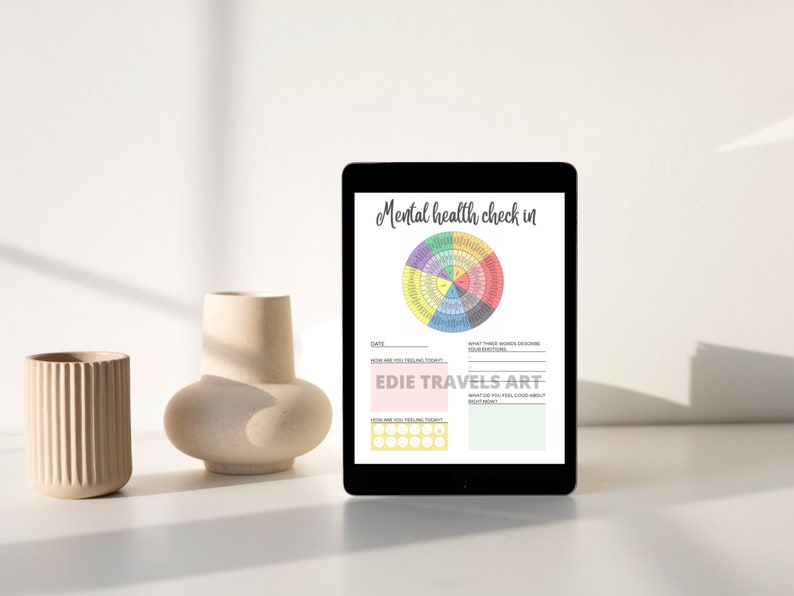 Mental Health Check-in | Daily Worksheet | Feelings Wheel | PDF ...
