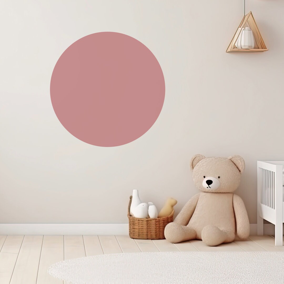 Circle Wall Decal - Removable & Reusable Fabric Stickers | Painted ...