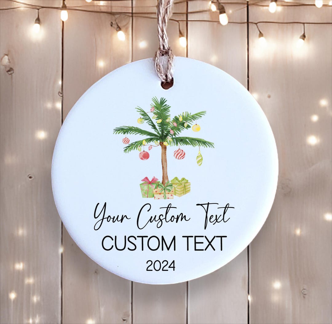Personalized Ceramic - Palm Tree - Christmas Keepsake - Names or Custom ...