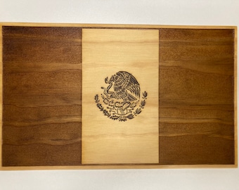 Wooden Mexico Flag | Etsy