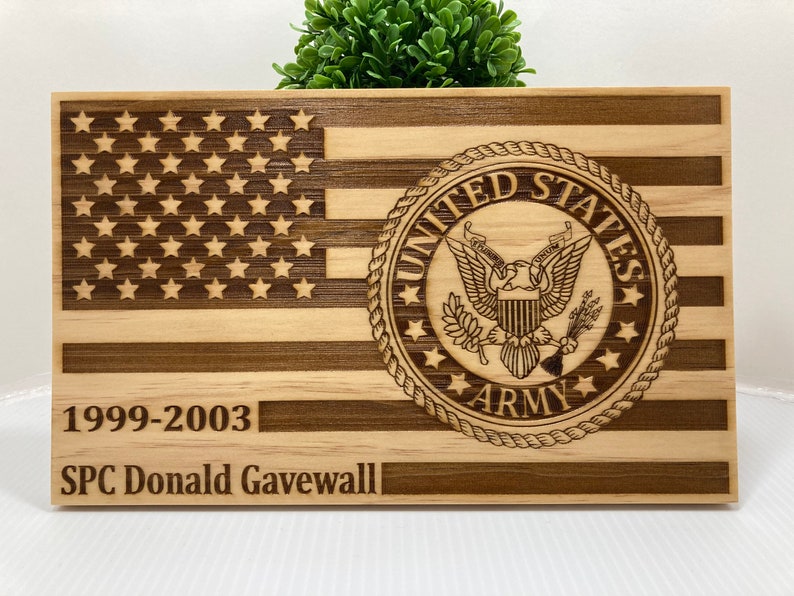 Army American Flag Laser Engraved Graduation Gift Army | Etsy