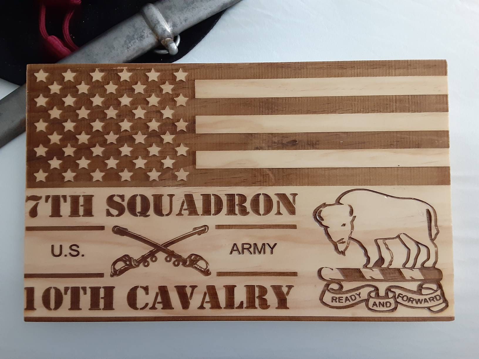 7-10 Cav wooden flag | Etsy
