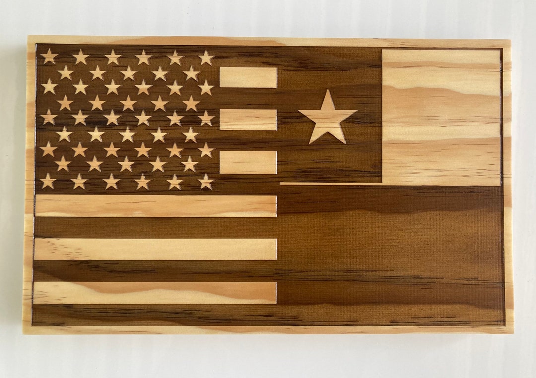 Wooden USA Chile Flag | American Chilean Flag Wall Art | Rustic Dual ...