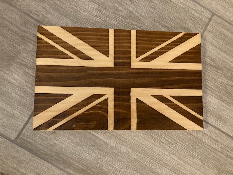 Wooden UK Flag | Union Jack Flag Wall Art | Rustic Dual Nation Wood ...