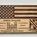 588th Brigade Engineer Battalion Wooden Engraved Flag, US Army ...
