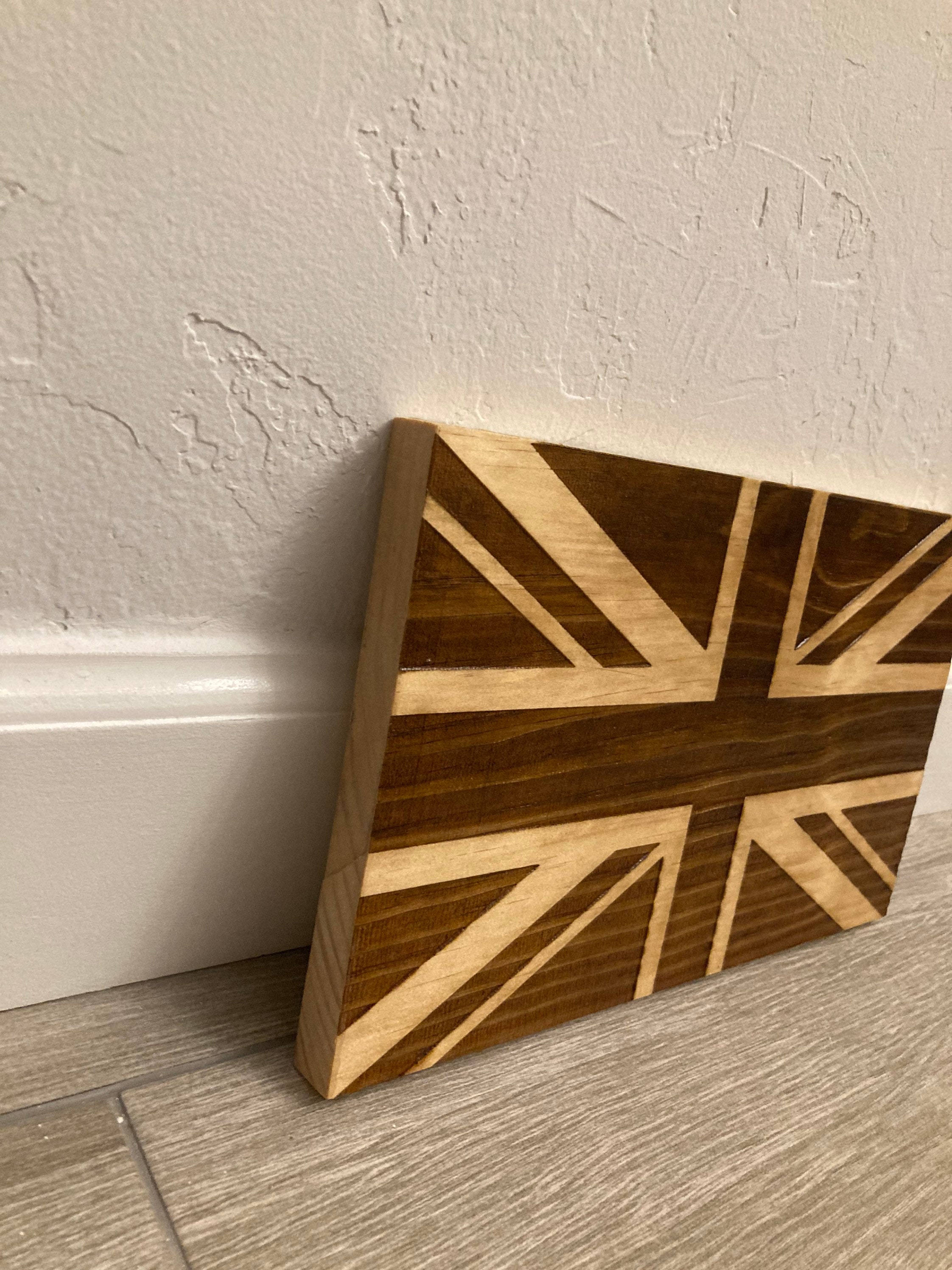 Union Jack Flag British Flag Laser Engraved | Etsy