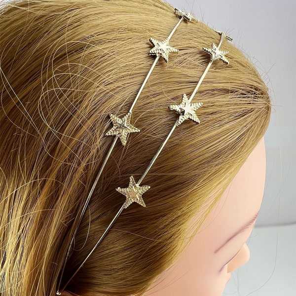 Silver Star Headband - Etsy