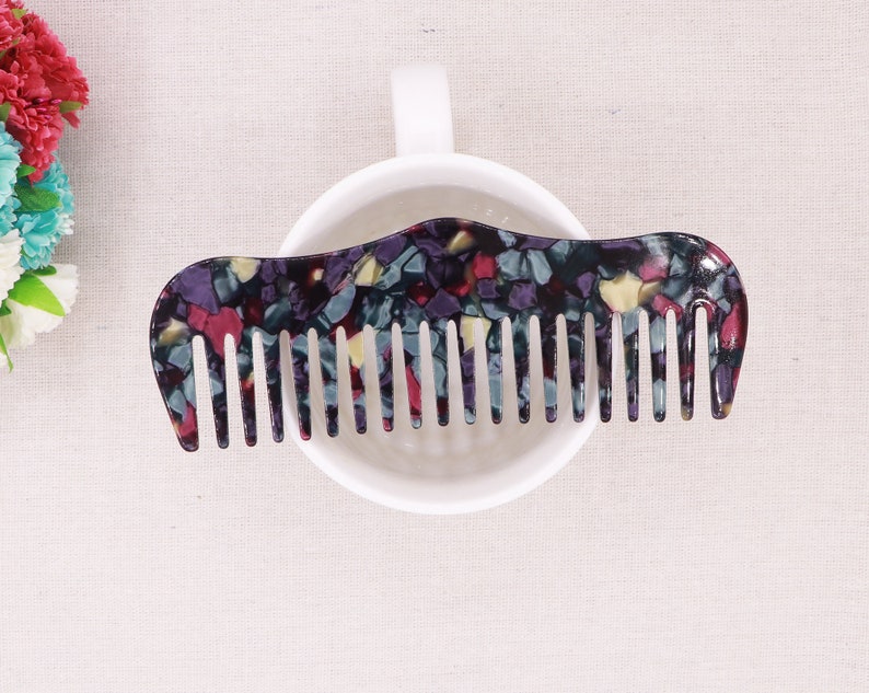 Hair Comb In Tortoise Shell Acetate Resin CombRainbow Hair | Etsy