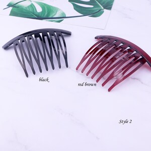 2-pack Hair Comb,vintage Side Comb,tortoise Shell Hair Comb, Black Hair ...