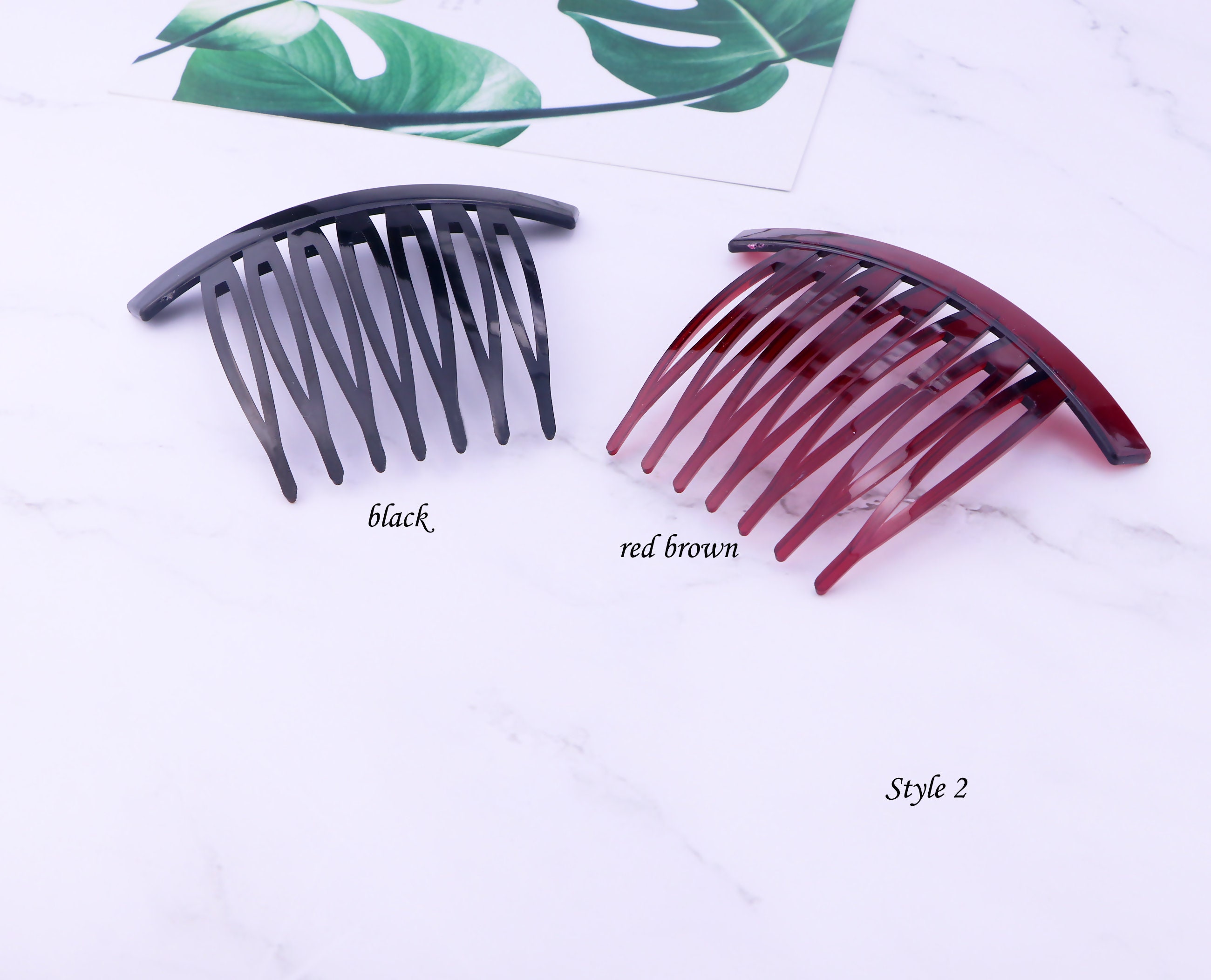 2-Pack Hair CombVintage Side CombTortoise shell Hair Comb | Etsy