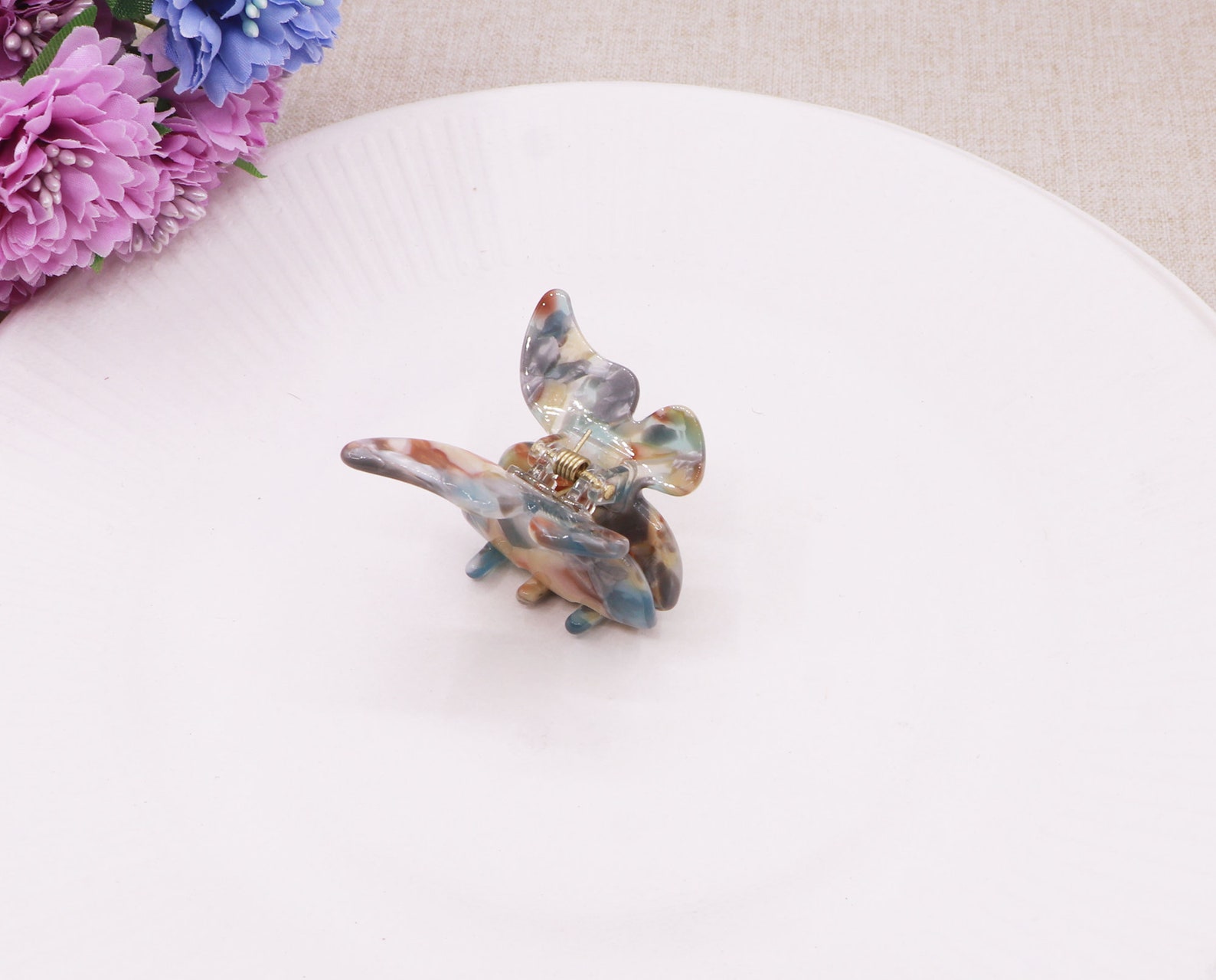 Mini Butterfly French Hair Claw Clip In Tortoise | Etsy