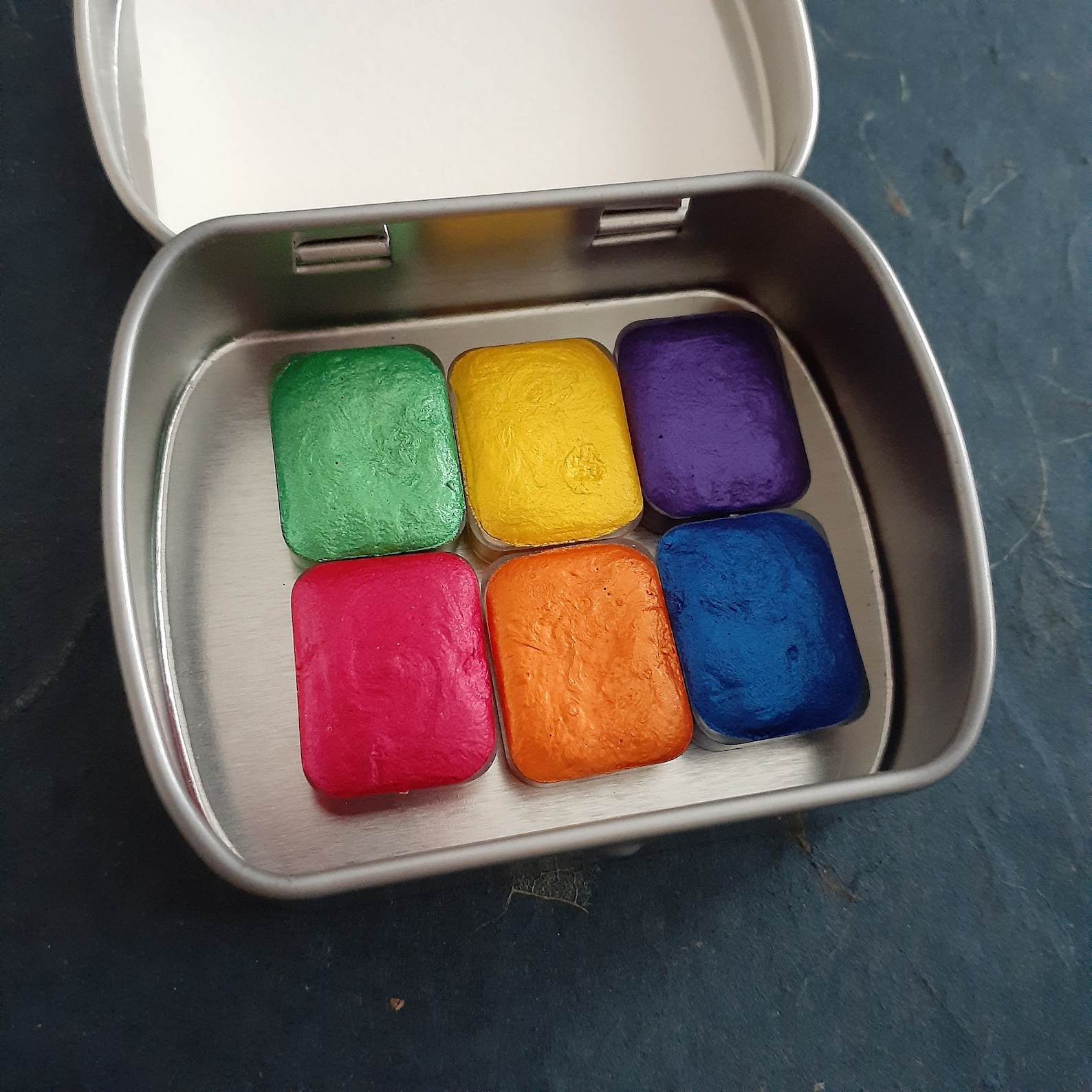 Rainbow Colorful Synthetic Mica Watercolors Shiny Metallic Paints - Etsy