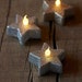 Star LED Silver Glitter Tea Lights set of 6 - Etsy