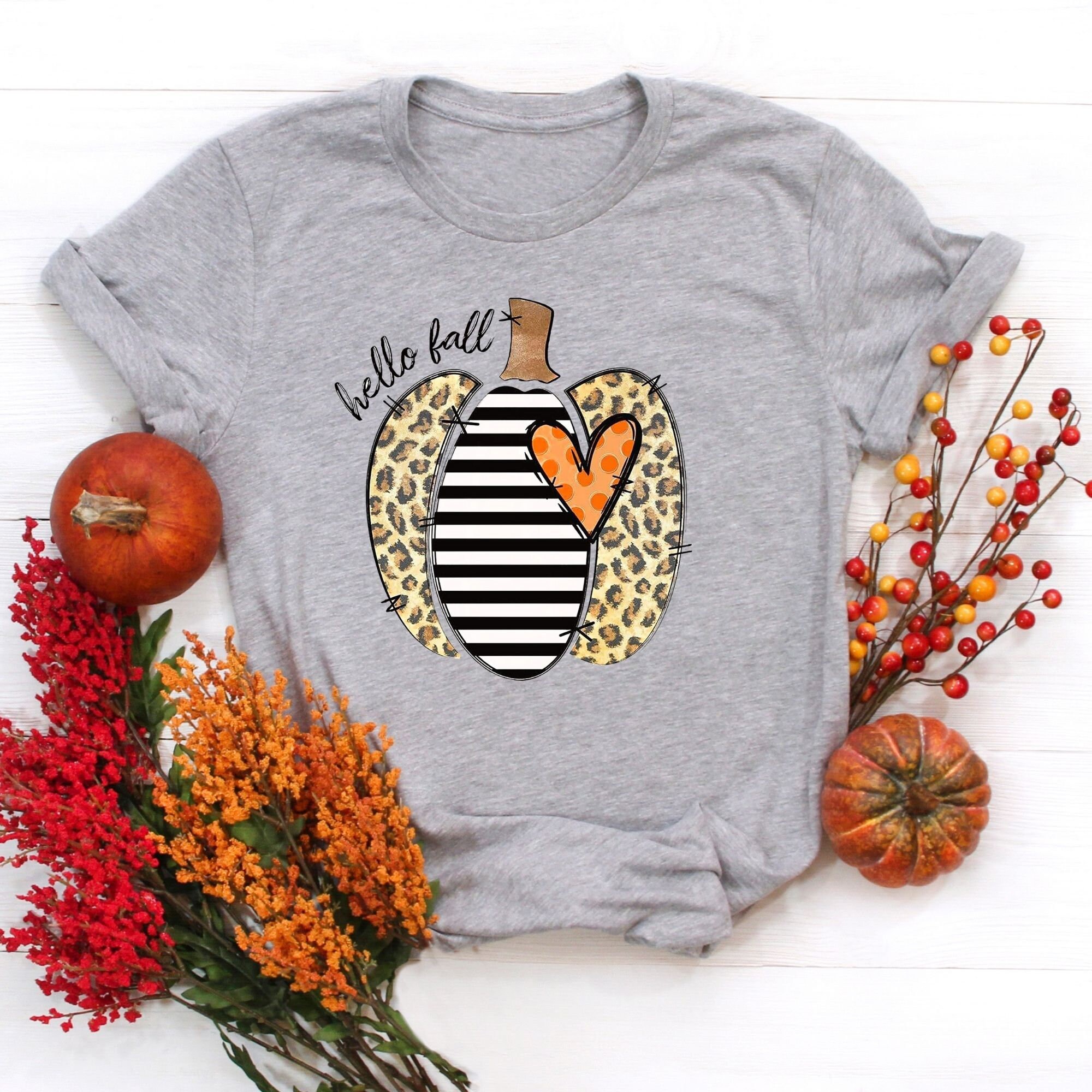 Hello Fall Shirt Women's Fall Shirts Cute Fall Shirts | Etsy