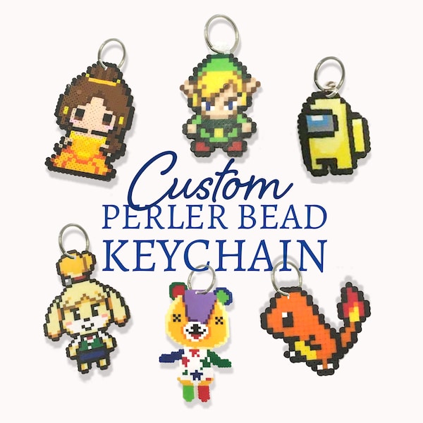 Perler Bead Keychain - Etsy