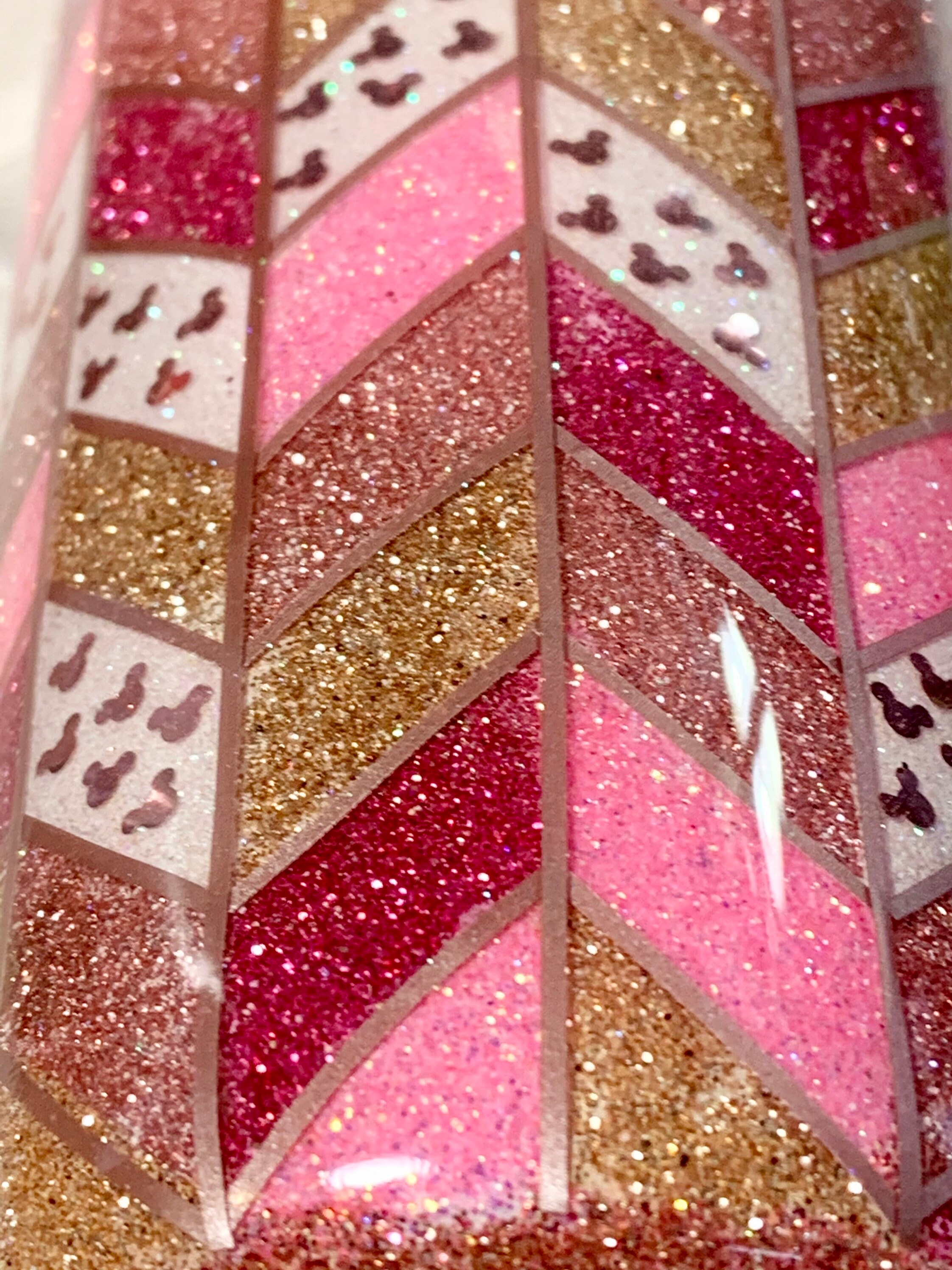 Rose Gold Tangram Tumbler Chevron Tumbler - Etsy