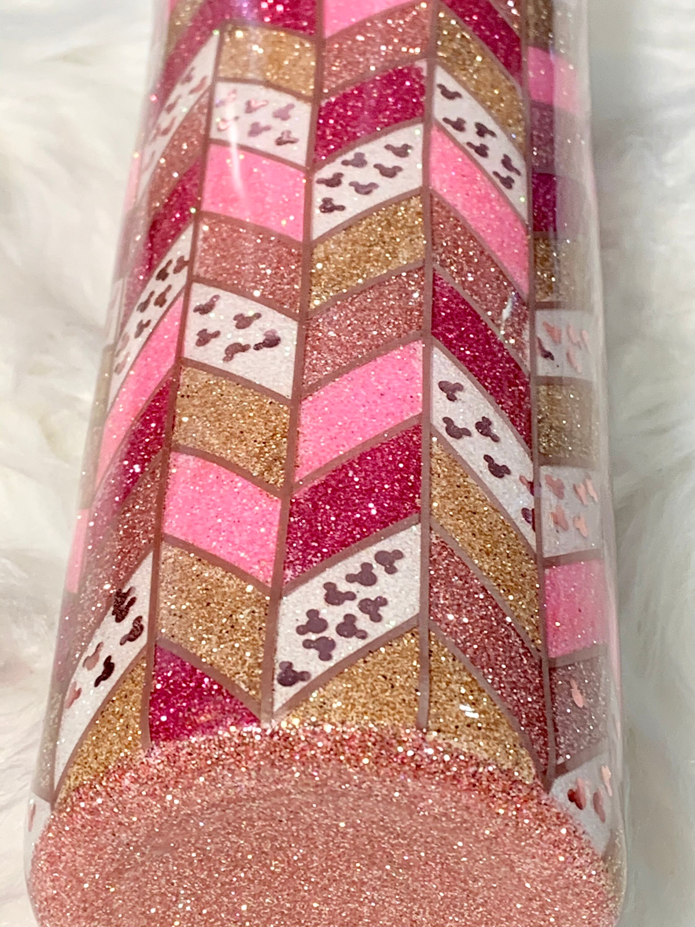 Rose Gold Tangram Tumbler Chevron Tumbler - Etsy