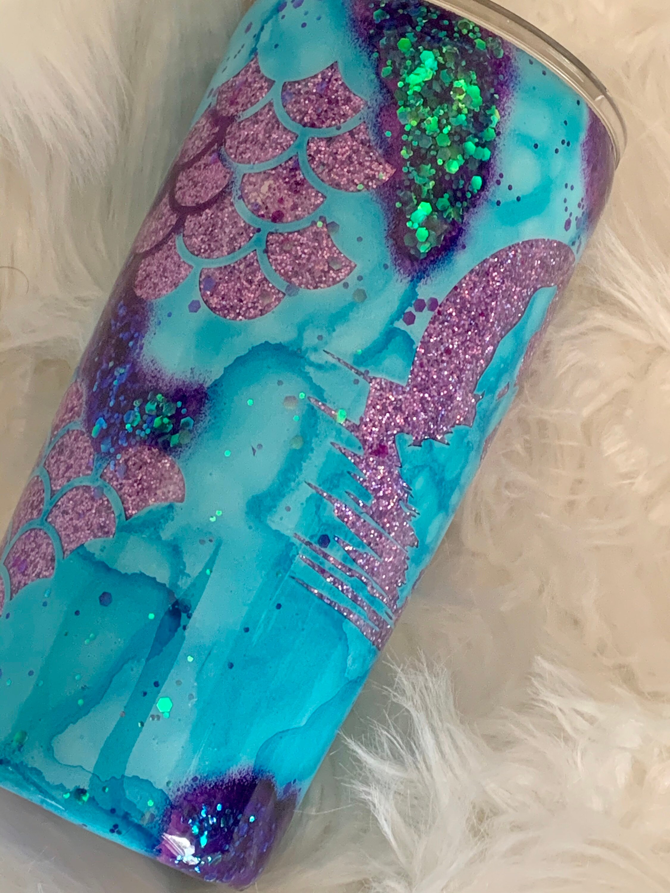 Mermaid Glitter Geode Tumbler - Etsy