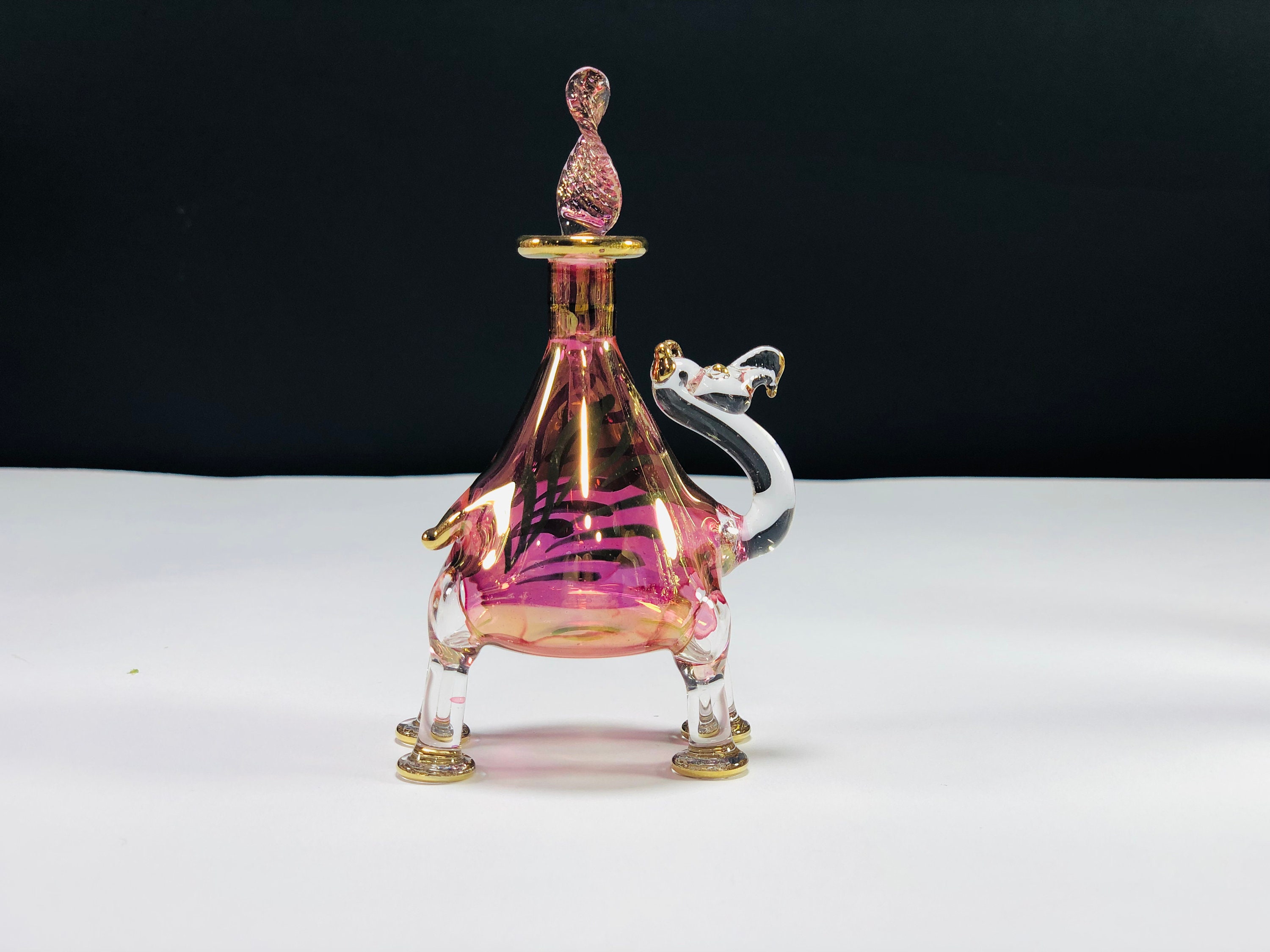 Egyptian hand blown glass camel perfume bottles decorative by - Etsy Polska