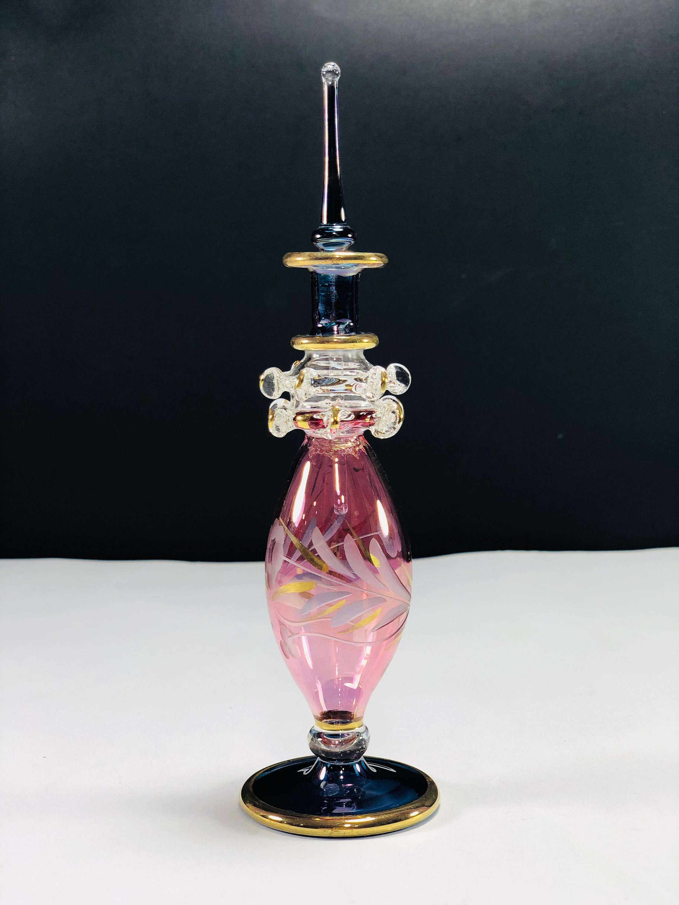 Egyptian Hand Blown Glass Perfume Bottles Decorative by 14k | Etsy