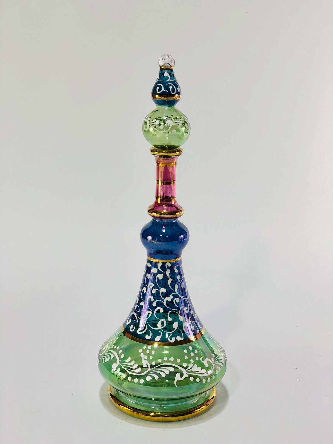 Egyptian Hand Blown Royal Perfume Set of 6 Decorative Genie Perfume ...