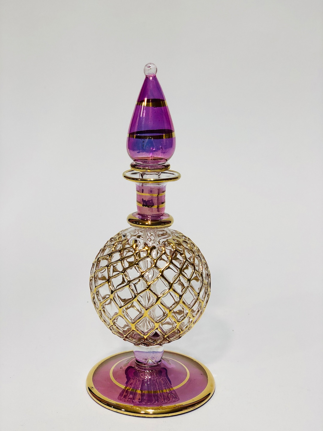 Egyptian Hand Blown Glass Perfume Bottles Decorative by Gold Genie ...