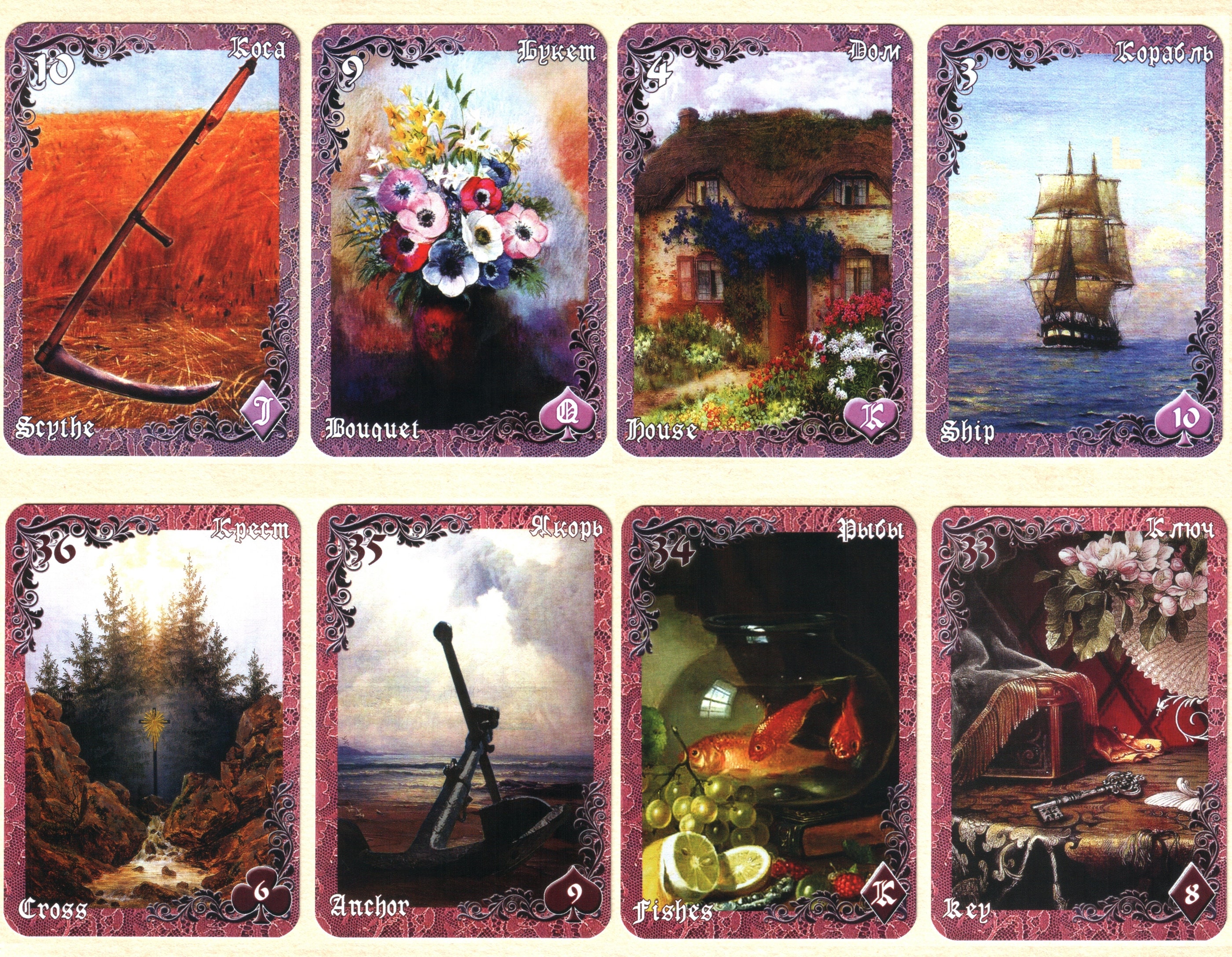 Digital Tarot Lenormand Deck Gift Link 72 Cards Tarot Deck - Etsy UK