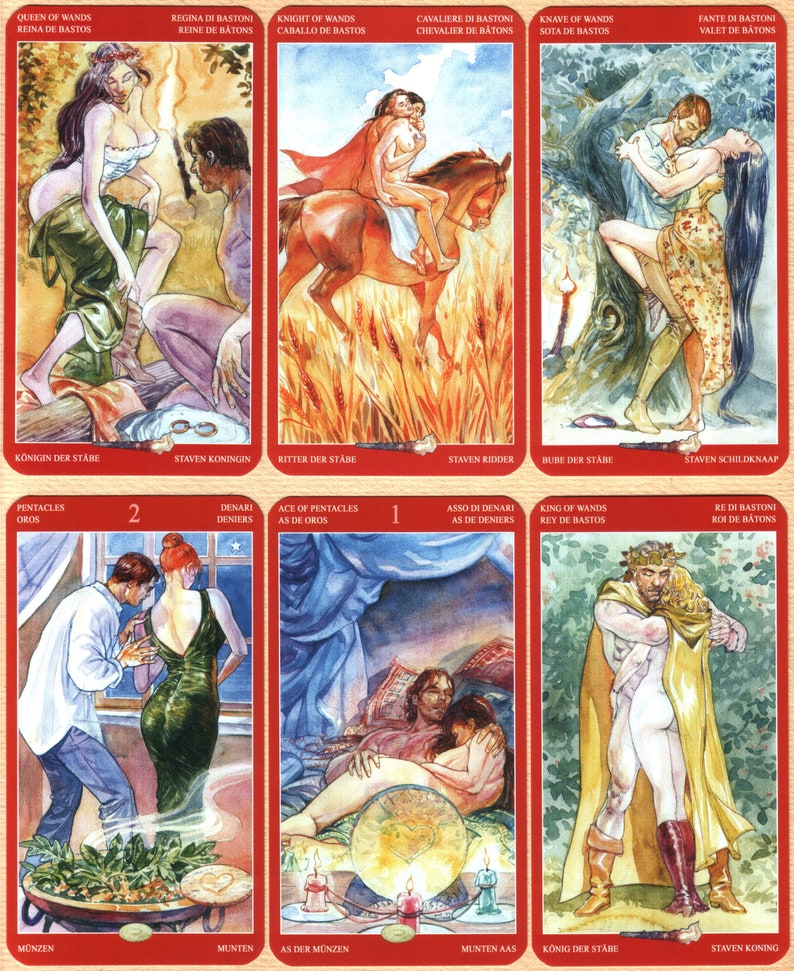 Erotic Tarot Deck Sexual Magic T Link 78 Cards Sexy Etsy