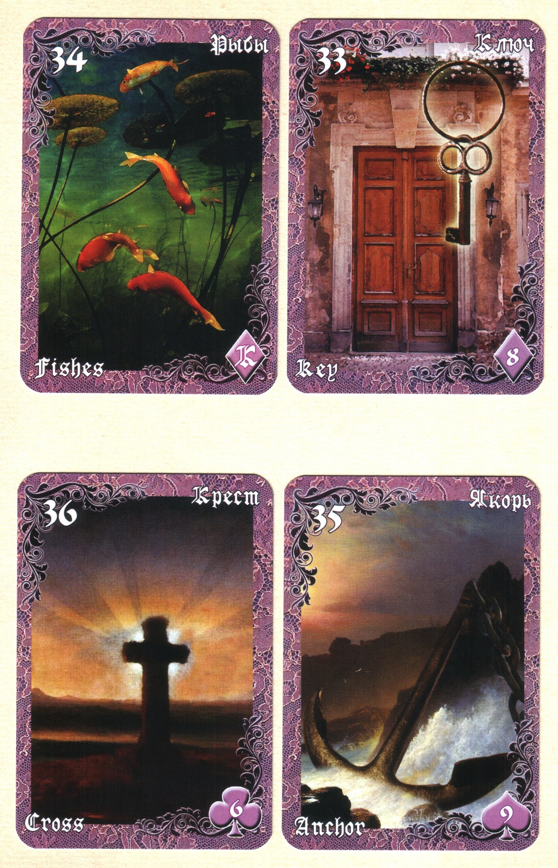 Digital Tarot Lenormand Deck Gift Link 72 Cards Tarot Deck - Etsy