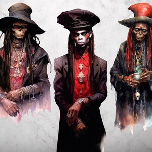 Clipart Voodoo 23 PNG Watercolor Clip Art Bundle - Etsy