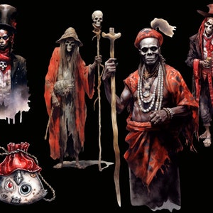 Clipart Voodoo 23 PNG Watercolor Clip Art Bundle - Etsy